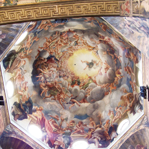 Correggio's Maria Hemelvaart in de koepel van de Duomo Parma