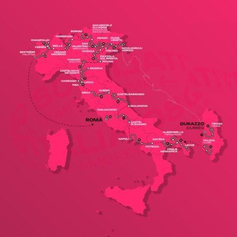 Parcours Giro d’Italia 2025 – van Alberobello naar Rome