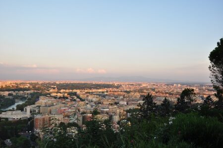 Geniet van het uitzicht vanaf de Monte Mario in Rome