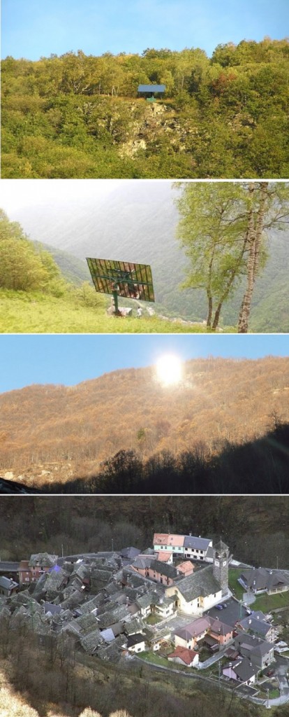 Viganella - een spiegel verjaagt de duisternis in Piemonte